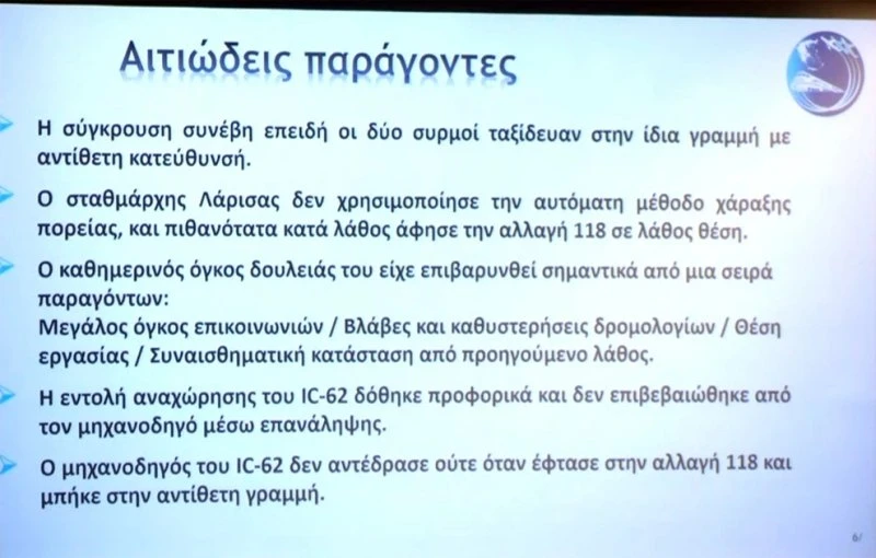 Τέμπη: Στο «φως» το πόρισμα του ΕΟΔΑΣΑΑΜ - «Πιθανή παρουσία αγνώστου ...
